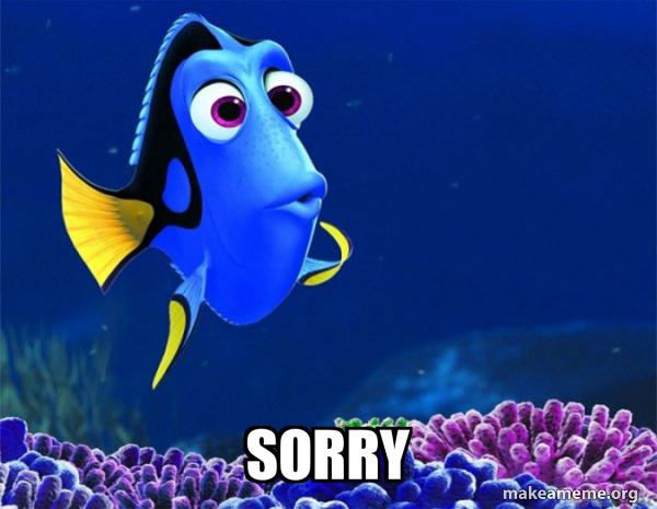 Sorry - Dory from Nemo (5 second memory) Meme Generator