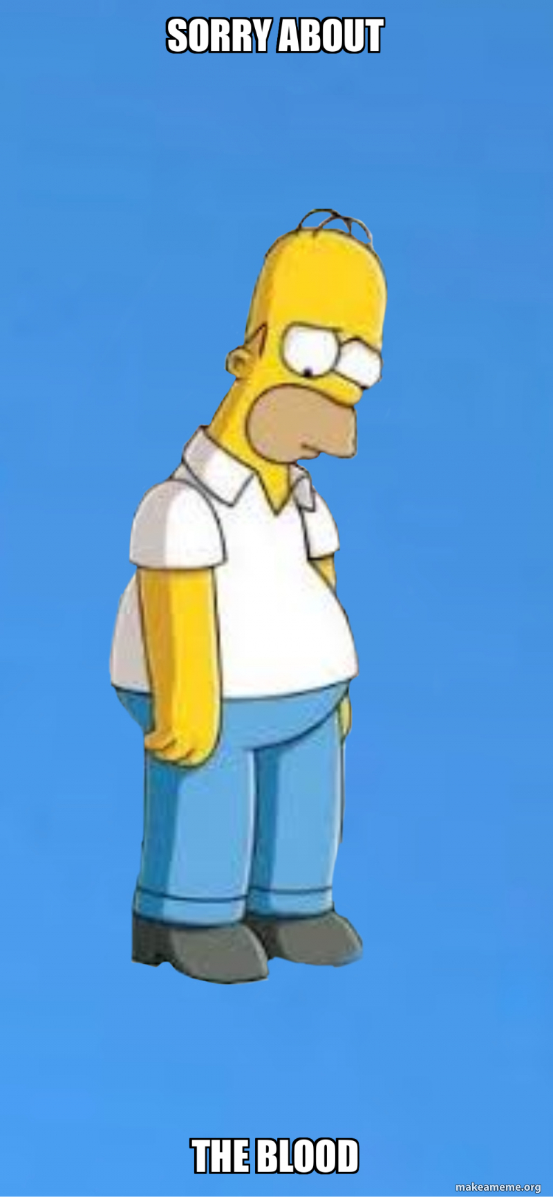 sorry about the blood Meme Generator