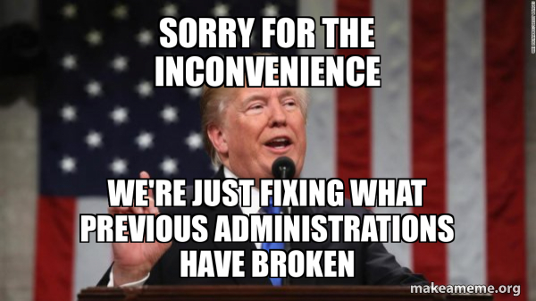 Sorry for the inconvenience We're just fixing what previous ...