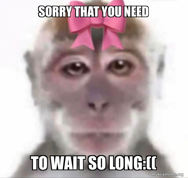 sorry that you need to wait so long:(( Meme Generator