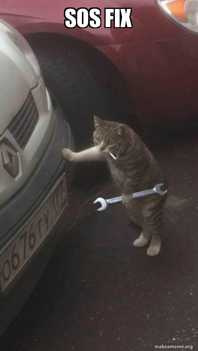 SOS FIX - Mechanic Cat Meme Generator