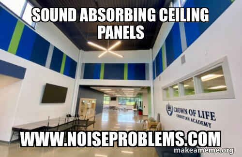 Sound absorbing ceiling panels www.noiseproblems.com Meme Generator