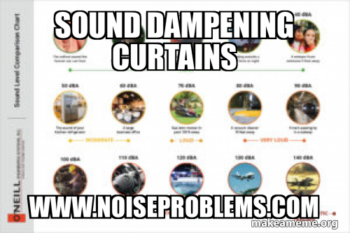 Sound dampening curtains www.noiseproblems.com Meme Generator