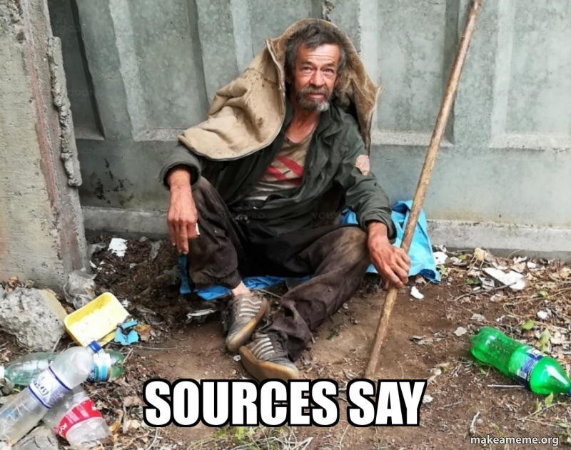 SOURCES SAY Meme Generator