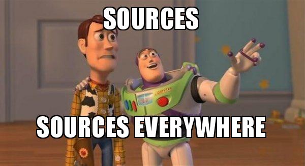 Sources Sources everywhere - Buzz and Woody (Toy Story) Meme Meme Generator