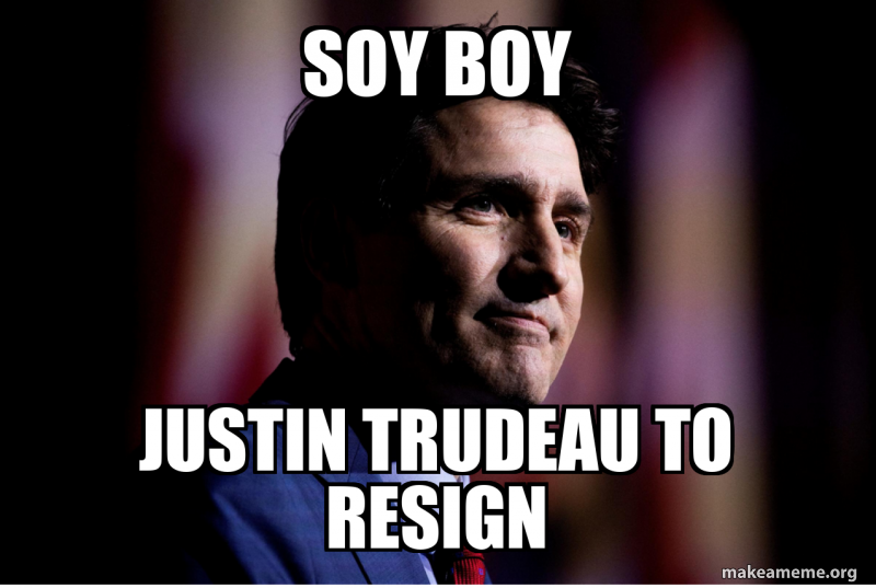 Soy boy Justin Trudeau to resign Meme Generator