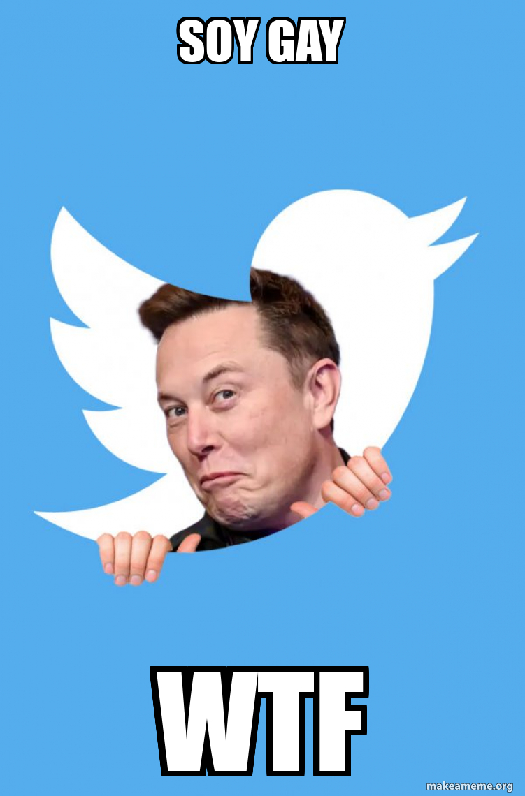 soy gay wtf - Elon Musk Twitter Meme Generator