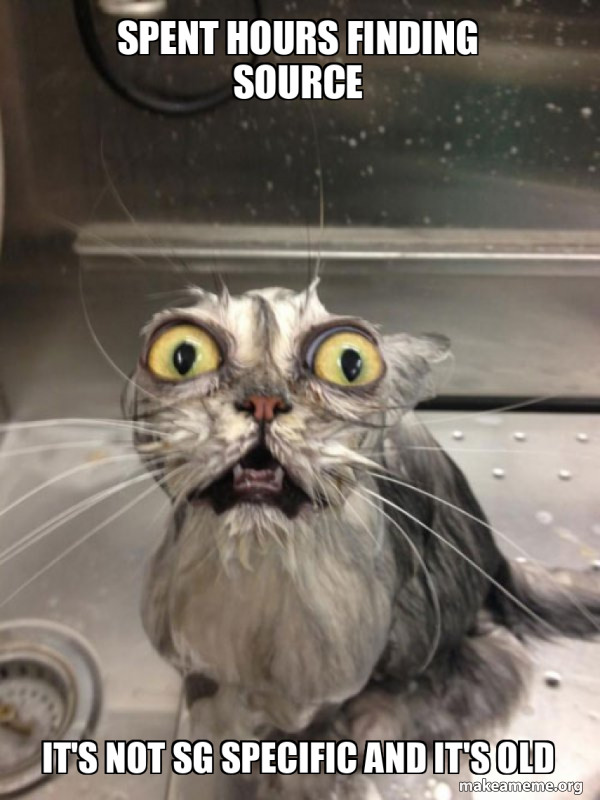 spent hours finding source it's not sg specific and it's old - Cat bath ...