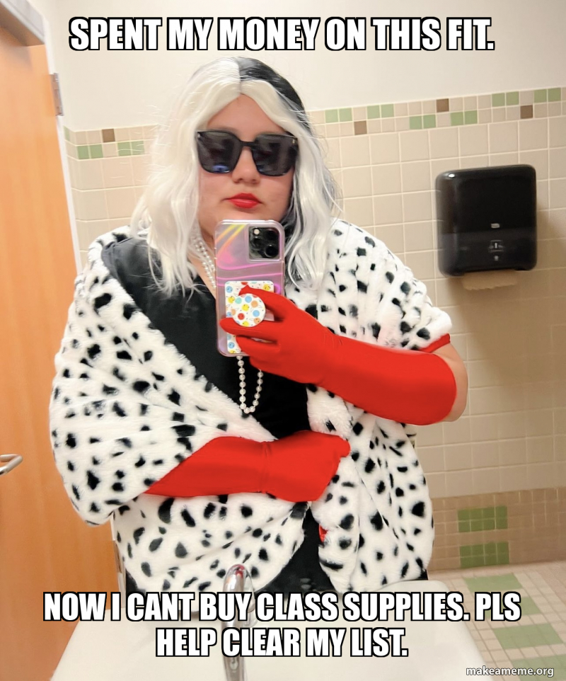 Spent my money on this fit. Now i cant Buy class supplies. Pls Help ...