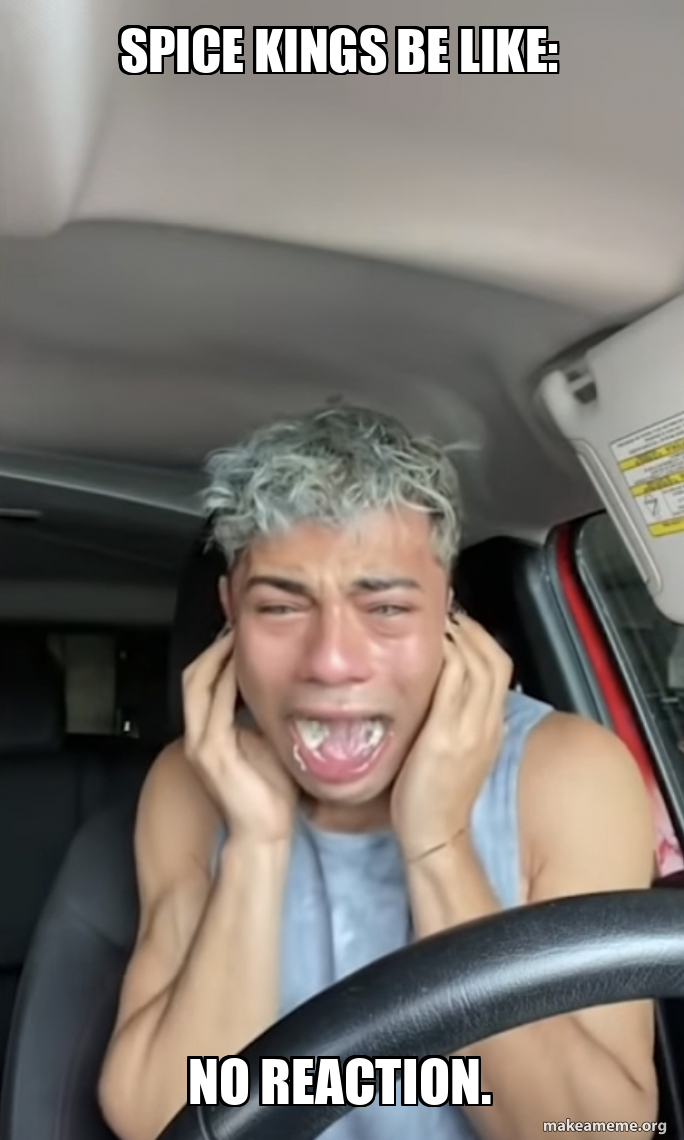 spice kings be like: no reaction. Meme Generator