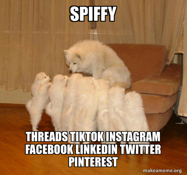 Spiffy Threads TikTok Instagram Facebook LinkedIn Twitter Pinterest ...