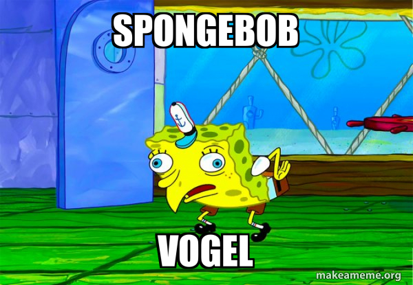 spongebob vogel - Mocking SpongeBob Meme Generator
