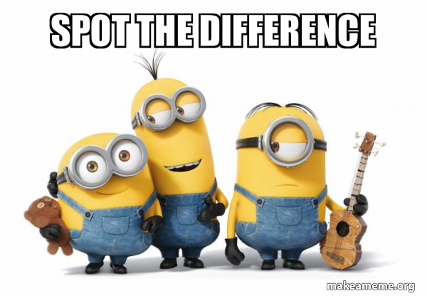 SPOT THE DIFFERENCE - Minions Meme Generator