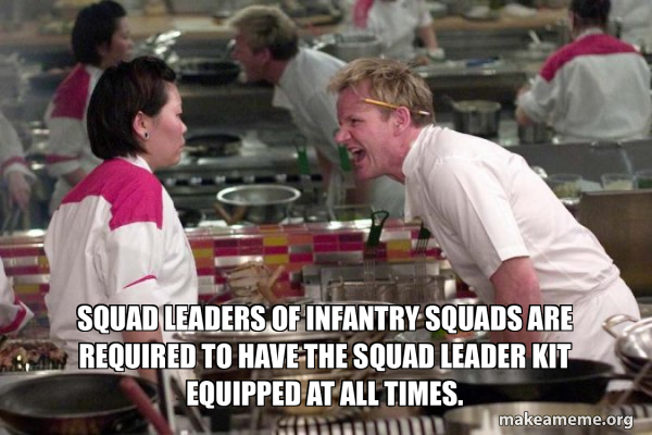 Squad leaders of infantry squads are required to have the squad leader ...
