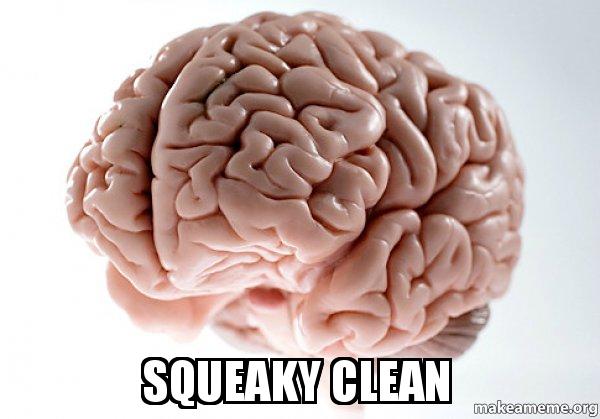 squeaky clean - Scumbag Brain Meme Generator