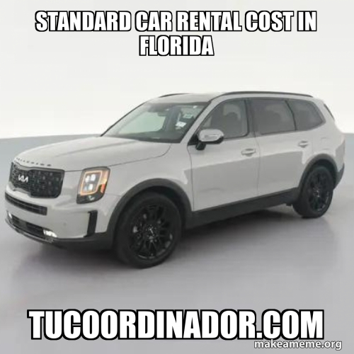 Standard Car Rental Cost in Florida tucoordinador.com Meme Generator