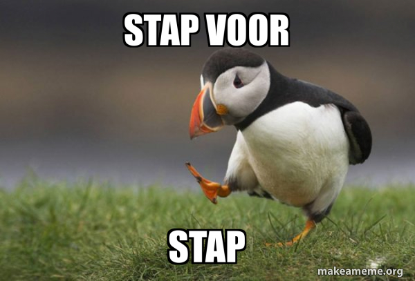 stap voor stap - Unpopular Opinion Puffin Meme Generator
