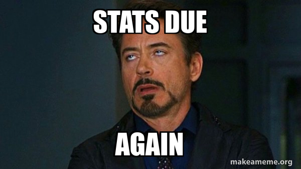 Stats Due Again - Tony Stark Eye Roll Meme Generator