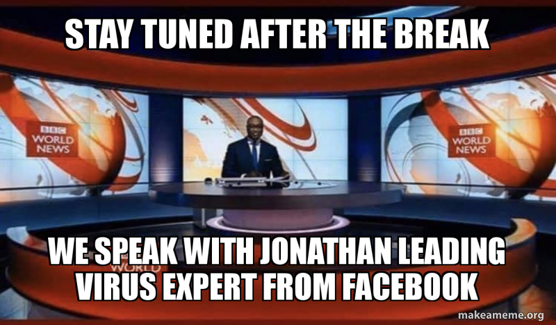 Stay tuned after the break We speak with Jonathan leading virus expert ...