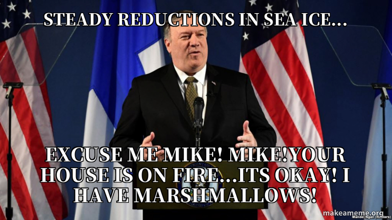 Steady reductions in sea ice... Excuse me Mike! mike!Your house is on ...