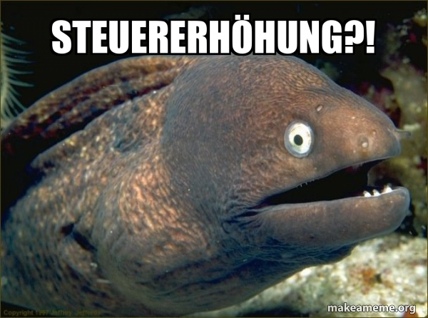 Steuererhöhung?! - Bad Joke Eel Meme Generator