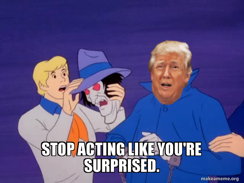 Stop acting like you're surprised. Meme Generator