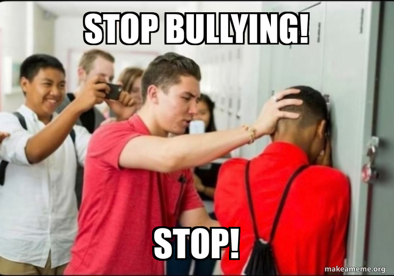 stop bullying! stop! Meme Generator