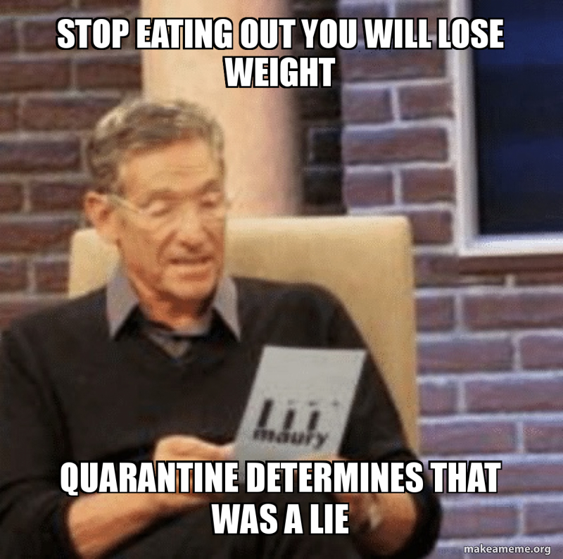 Stop eating out you Will lose weight Quarantine determines that was a ...