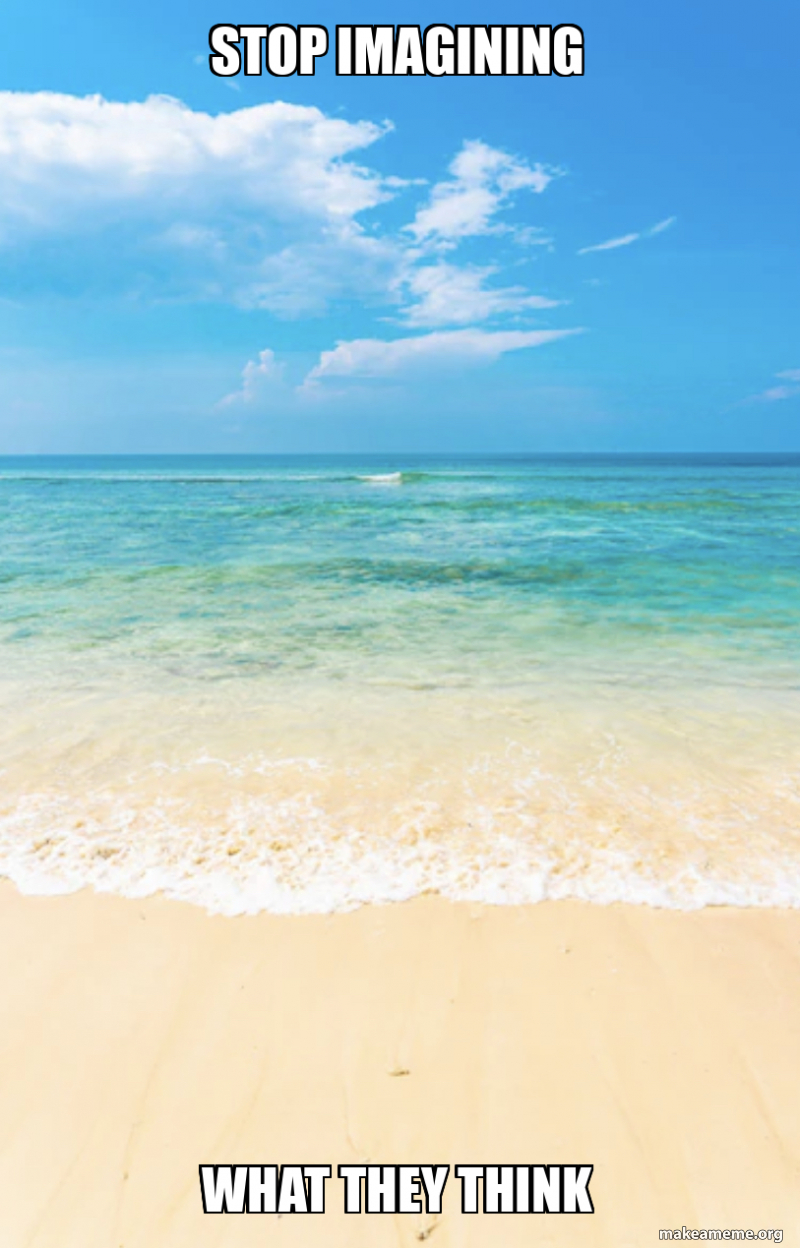 Stop IMAGINING What they think Meme Generator