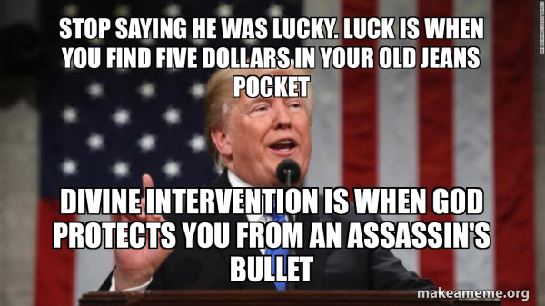 Stop saying he was lucky. Luck is when you find five dollars in your ...