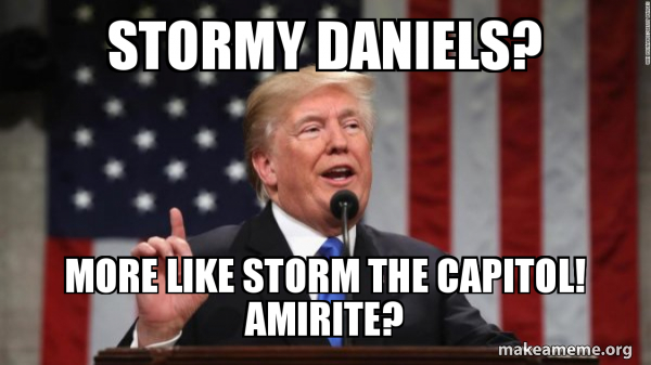 Stormy Daniels? More like Storm the Capitol! Amirite? - Donald Trump ...