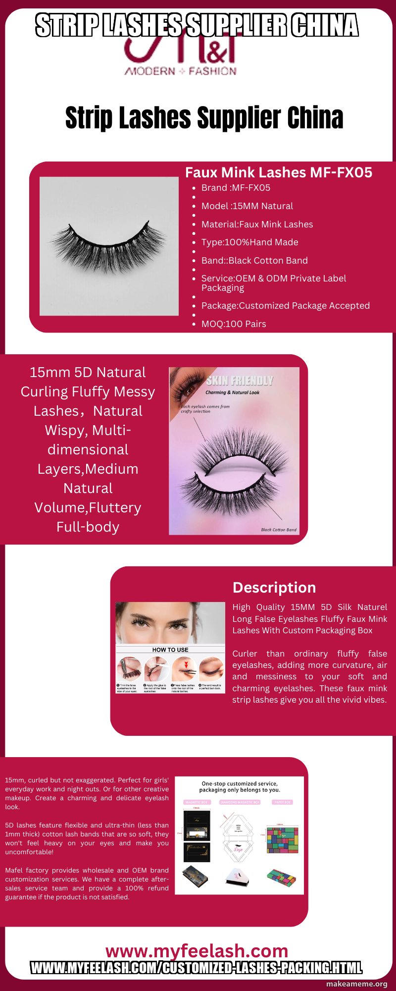 Strip Lashes Supplier China www.myfeelash.com/Customized-Lashes-Packing ...