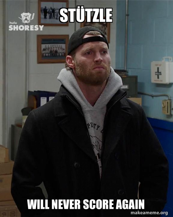 Stützle Will never score again Meme Generator