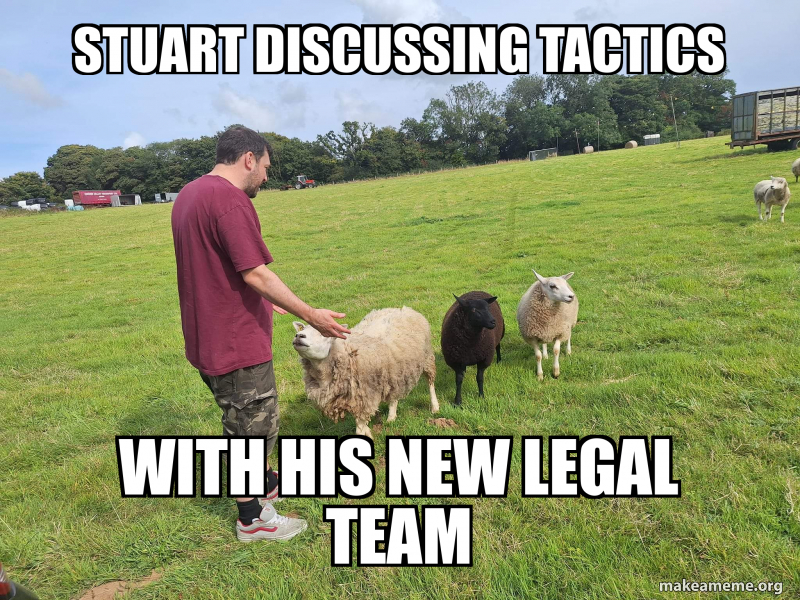 Stuart discussing tactics With his new legal team - Stuart legal Meme ...