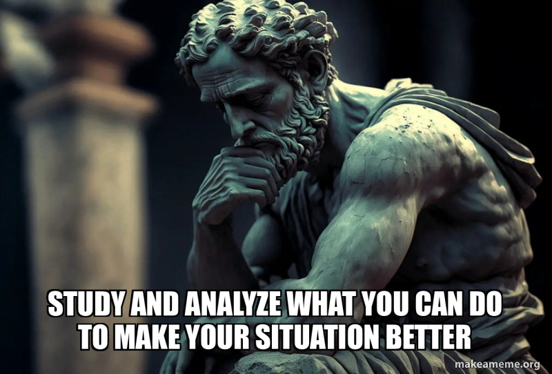 Study and analyze what you can do to make your situation better Meme ...