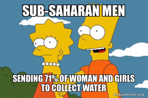 Sub-Saharan Men sending 71% of woman and girls to collect water - Bart ...