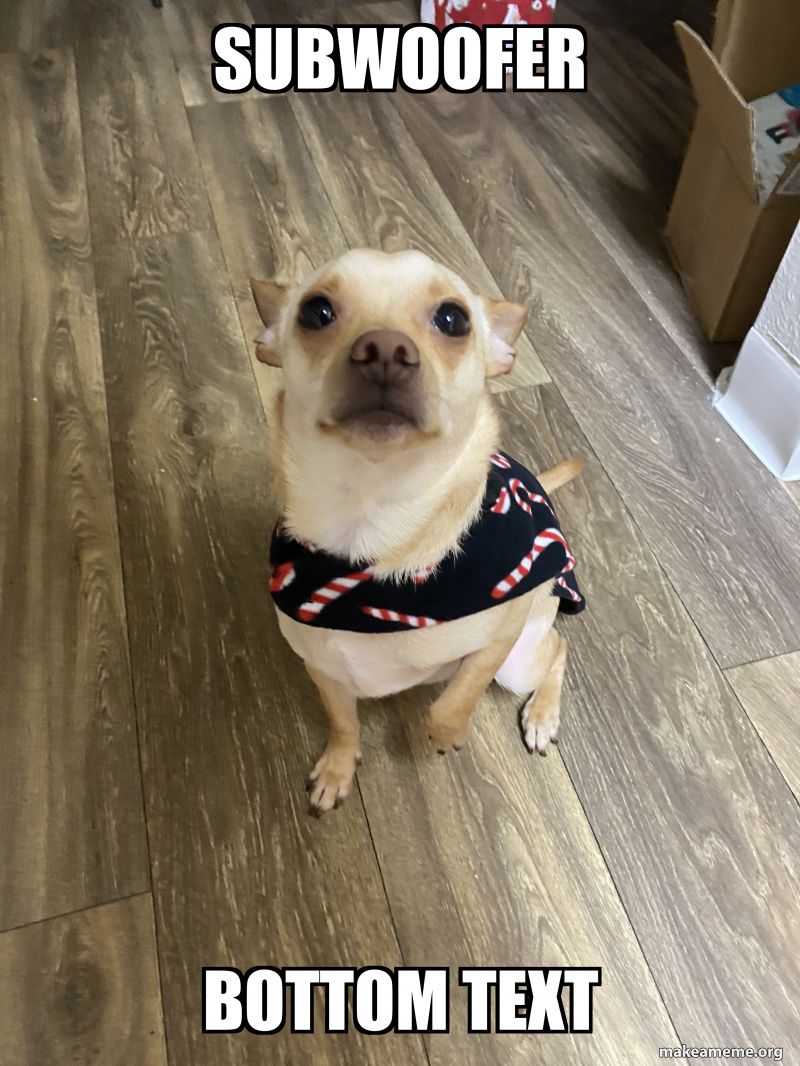 Subwoofer Bottom text Meme Generator