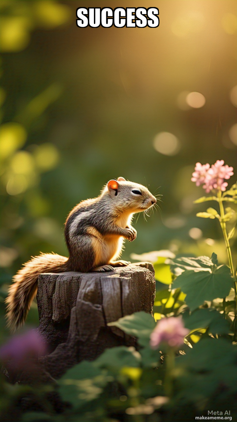 Success - A SQURRIEL SAYONG SUCCESS!!! Meme Generator