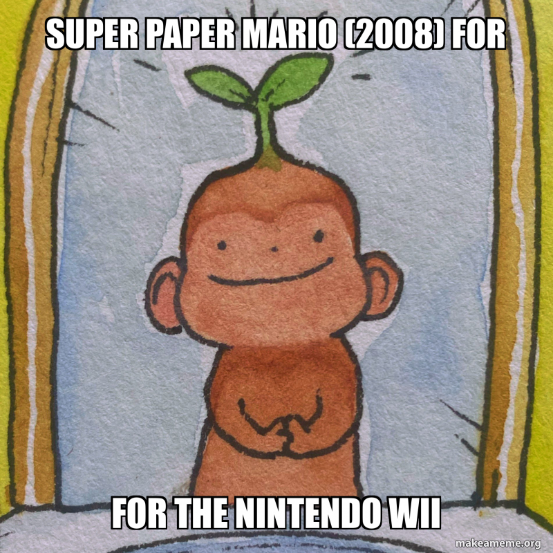 Super Paper Mario (2008) for For the Nintendo wii Meme Generator