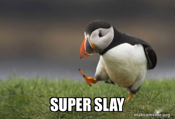 super slay - Unpopular Opinion Puffin Meme Generator