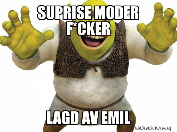 suprise moder f*cker lagd av emil - Shrek Meme Generator