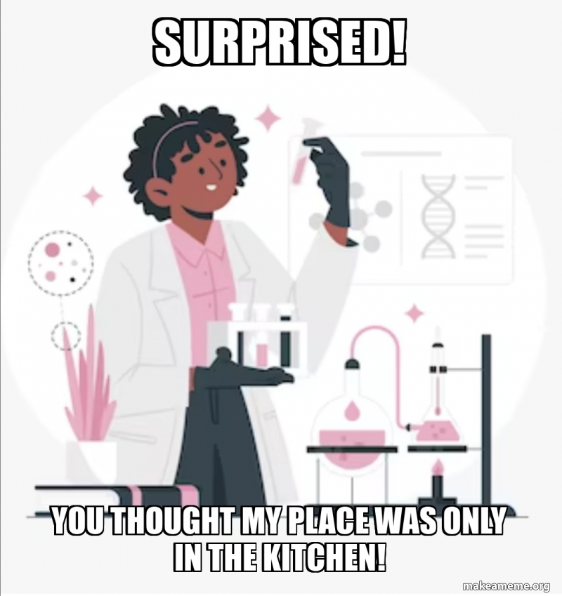 Surprised! You thought my place was only in the kitchen! Meme Generator