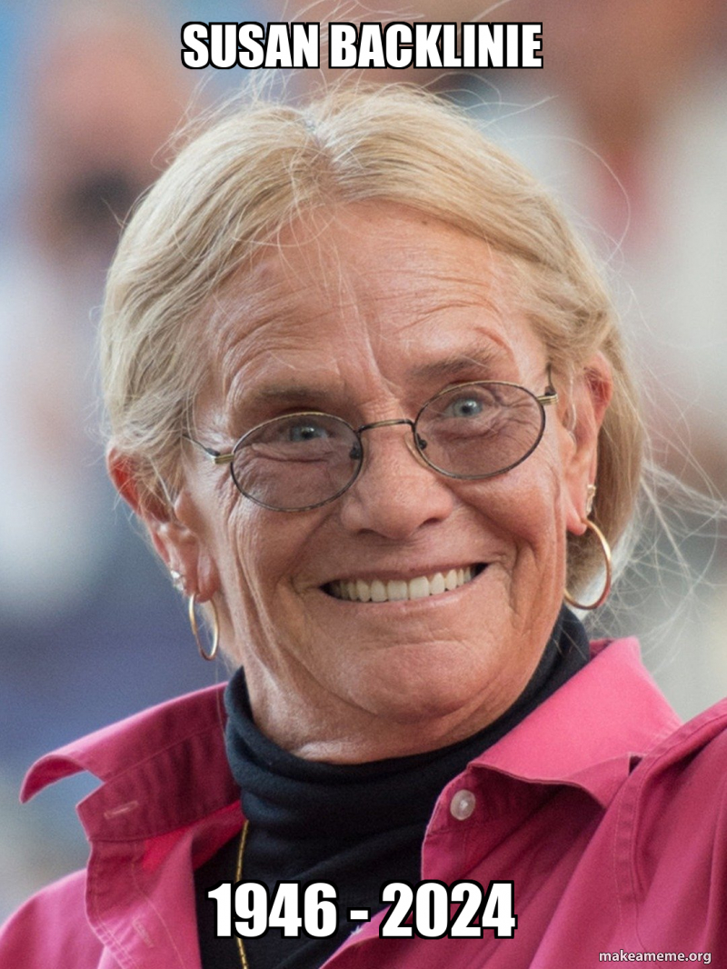 SUSAN BACKLINIE 1946 - 2024 Meme Generator