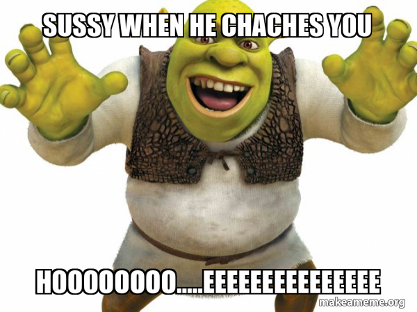sussy when he chaches you hoooooooo.....eeeeeeeeeeeeeee - Shrek Meme ...