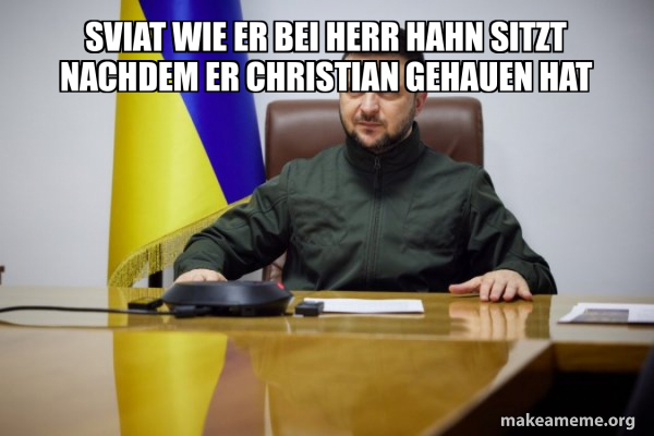 Sviat wie er bei Herr Hahn sitzt nachdem er Christian gehauen hat ...