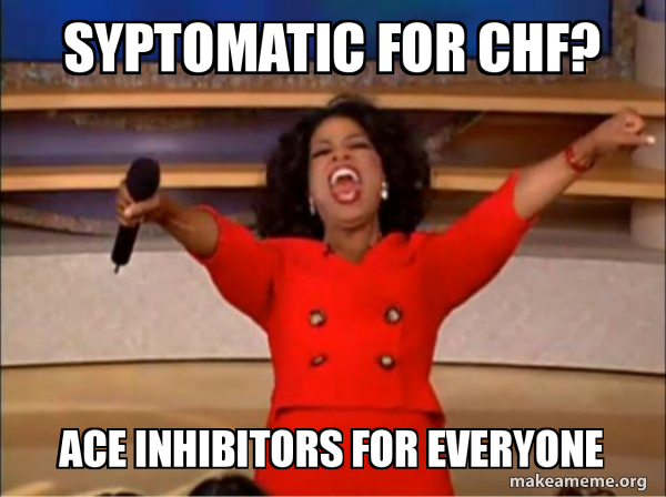 Syptomatic for CHF? ACE Inhibitors for EVeryone - Oprah Winfrey - You Get a Car Meme Generator