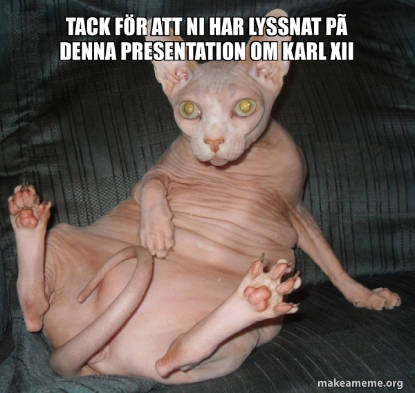 Tack för att ni har lyssnat på denna presentation om karl XII ...