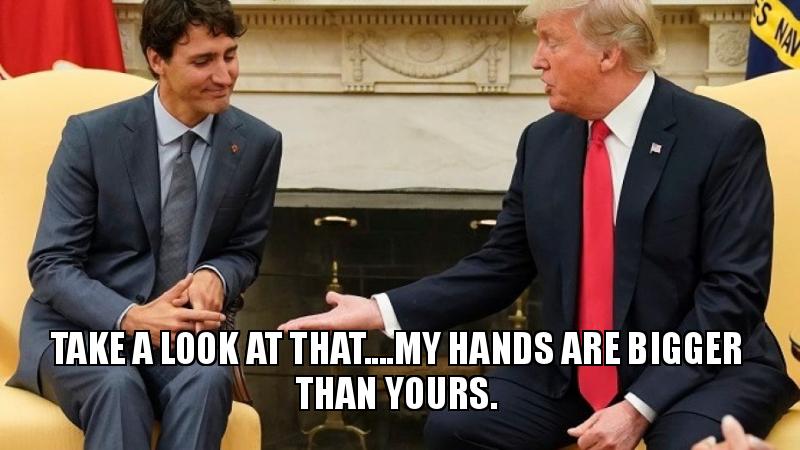 Take a look at that....my hands are bigger than yours. Meme Generator
