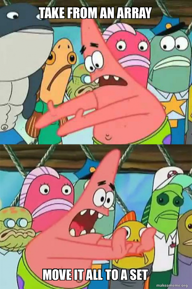 Take From an Array Move it all to a Set - Push It Somewhere Else ...