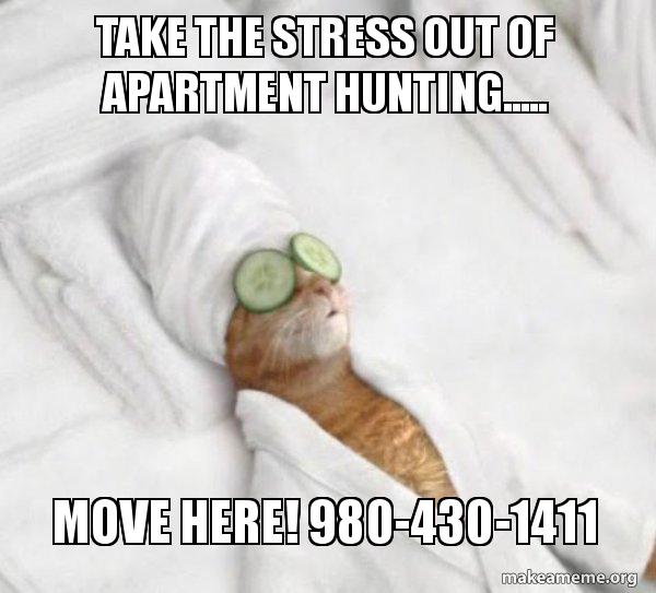 Take the stress out of apartment hunting..... Move Here! 980-430-1411 ...